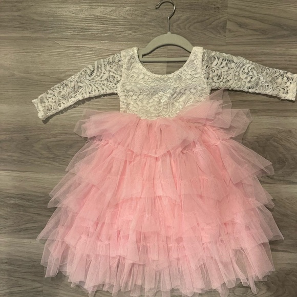Dresses | Boutique Little Girls Pink Tutu Dress With Lace Bodice Size ...